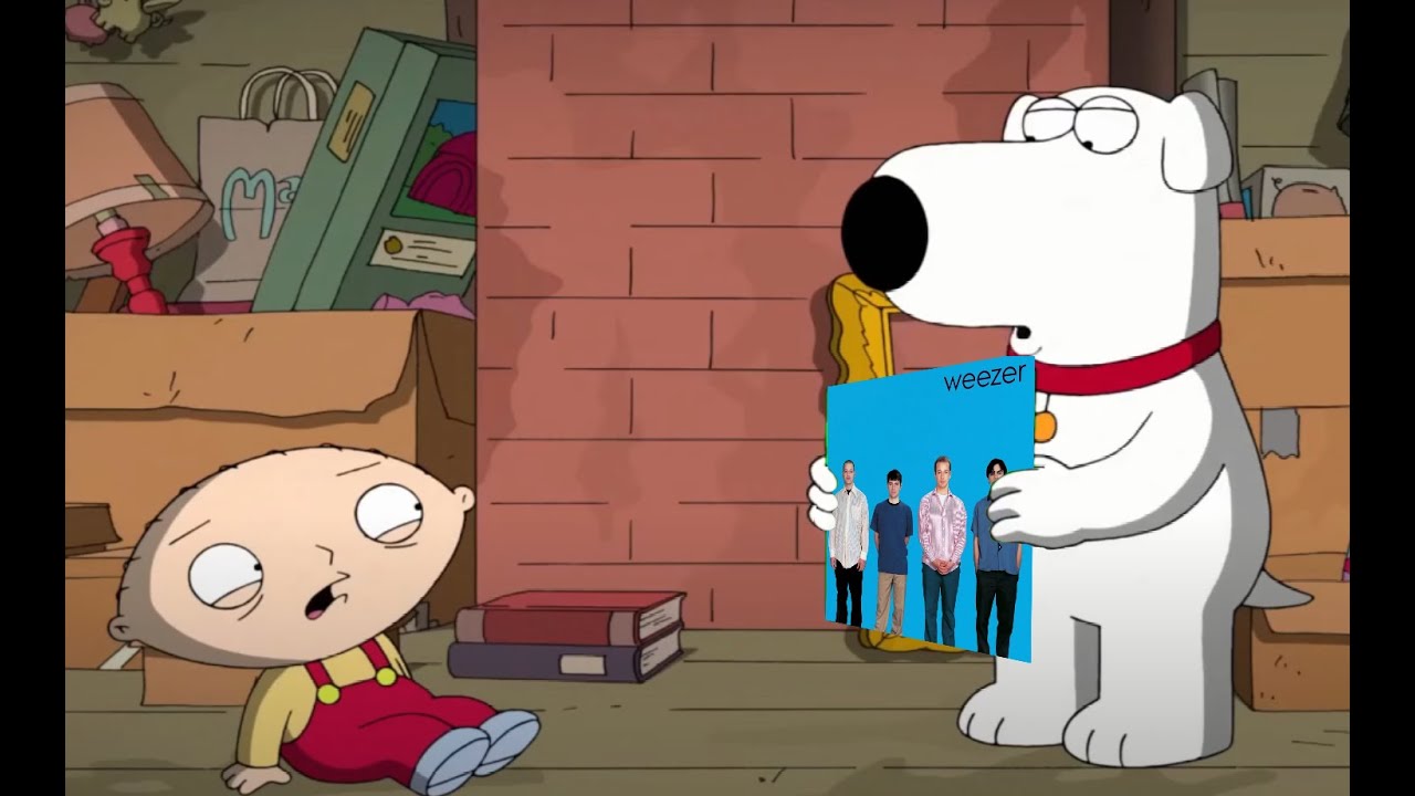 Stewie is afraid of Weezer - YouTube