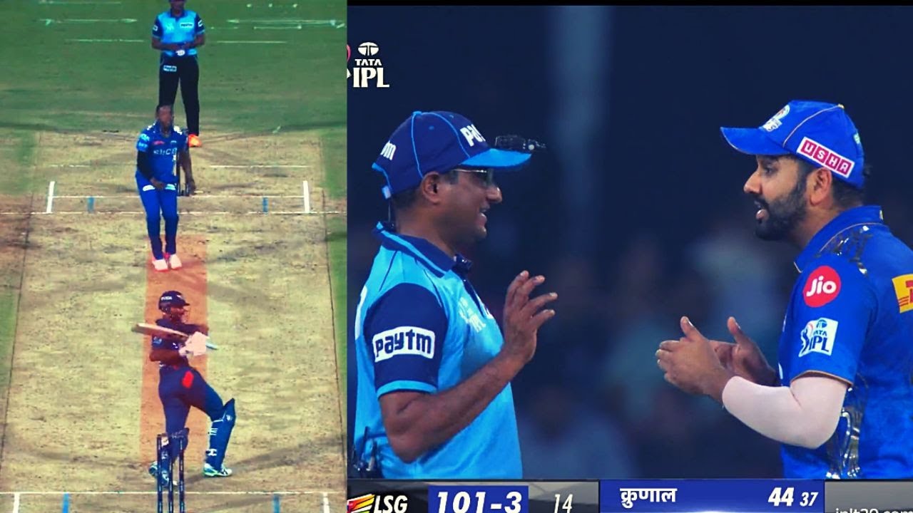 MUMBAI INDIANS BOWLER ENTRY IN RED ZONE , UMPIRE WARNING TO THE BOWLERS ...
