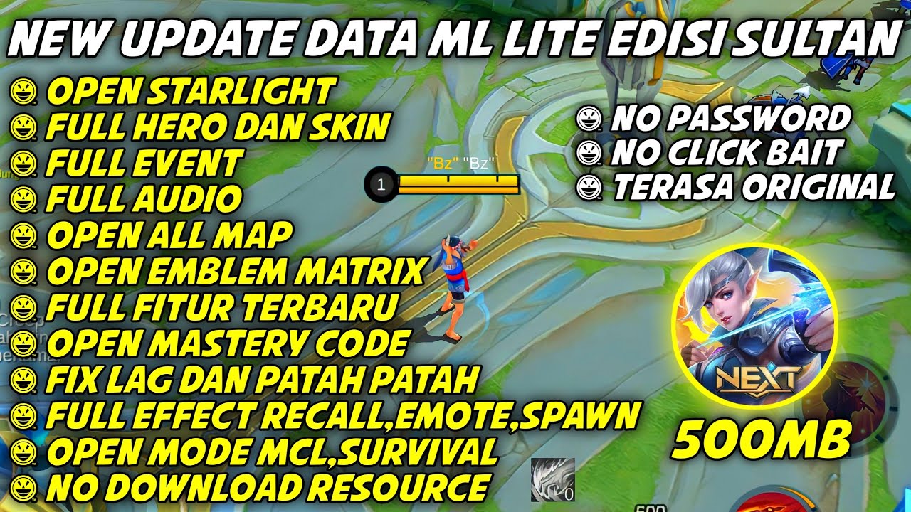 Data ML Lite Full Event Edisi Bang Jago 500Mb Update Patch Yin | ML ...