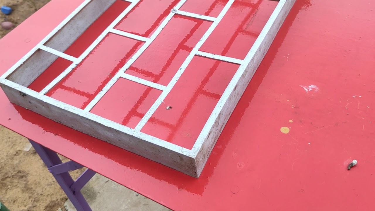 Paving slabs from forms - YouTube