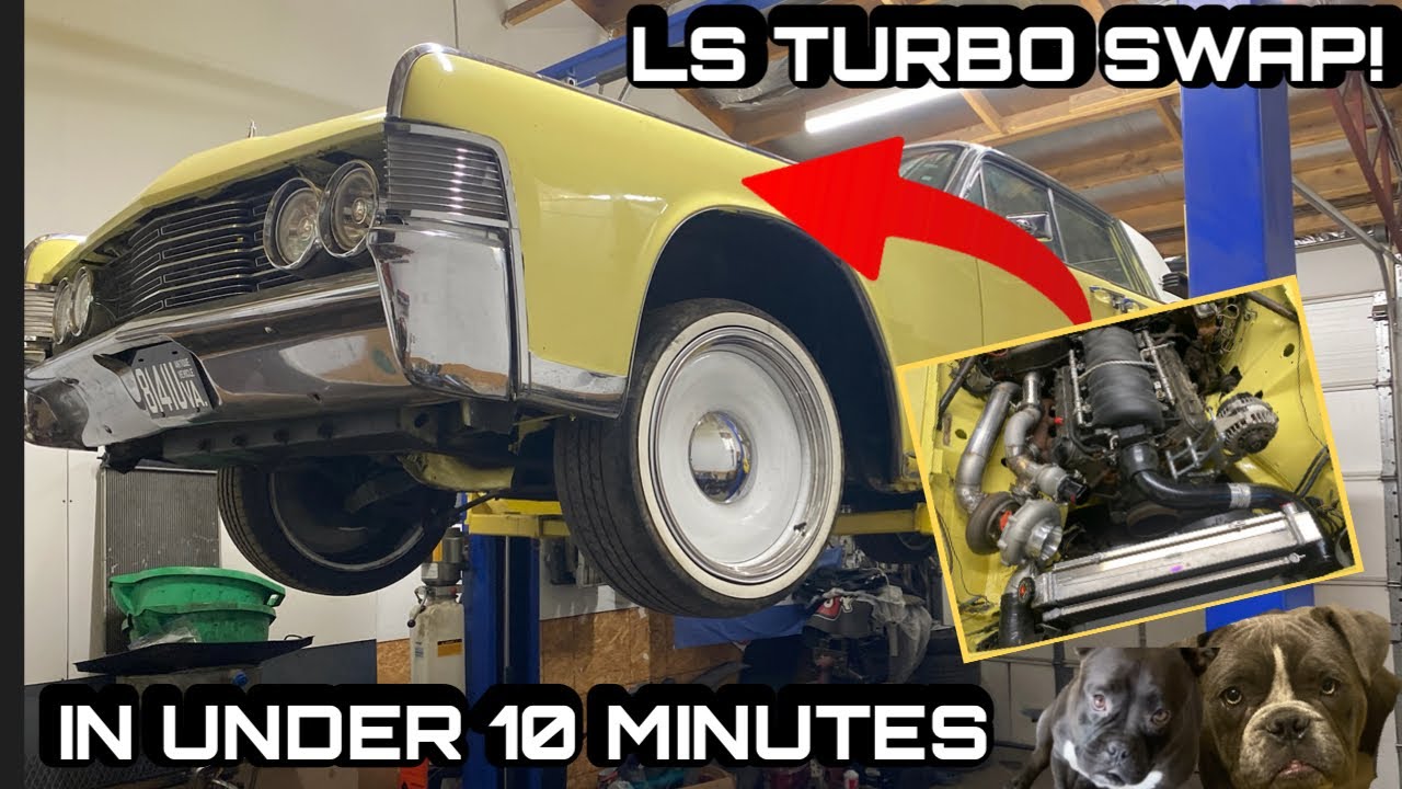 TURBO LS SWAPPED 1965 LINCOLN CONTINENTAL in UNDER 10 MINS! - YouTube