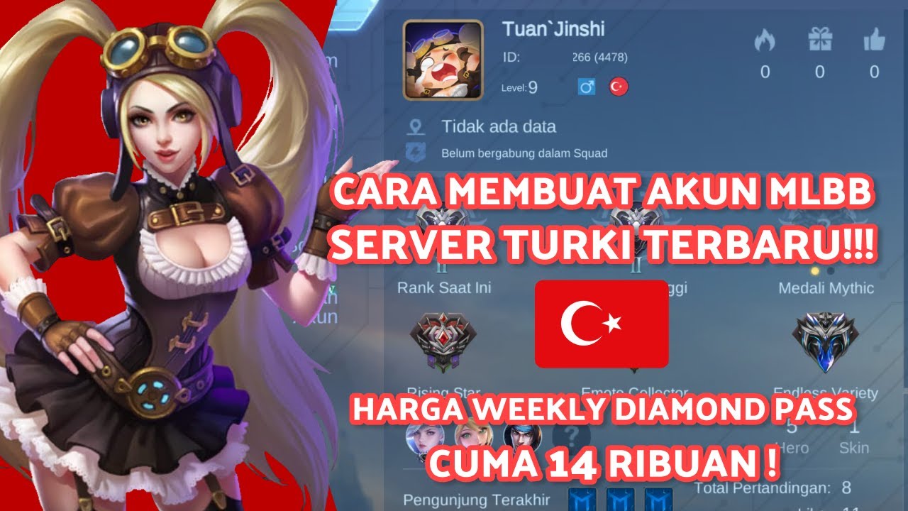 CARA MEMBUAT AKUN ML SERVER TURKI 2024 TERBARU ! | TANPA HAPUS DATA ! - YouTube