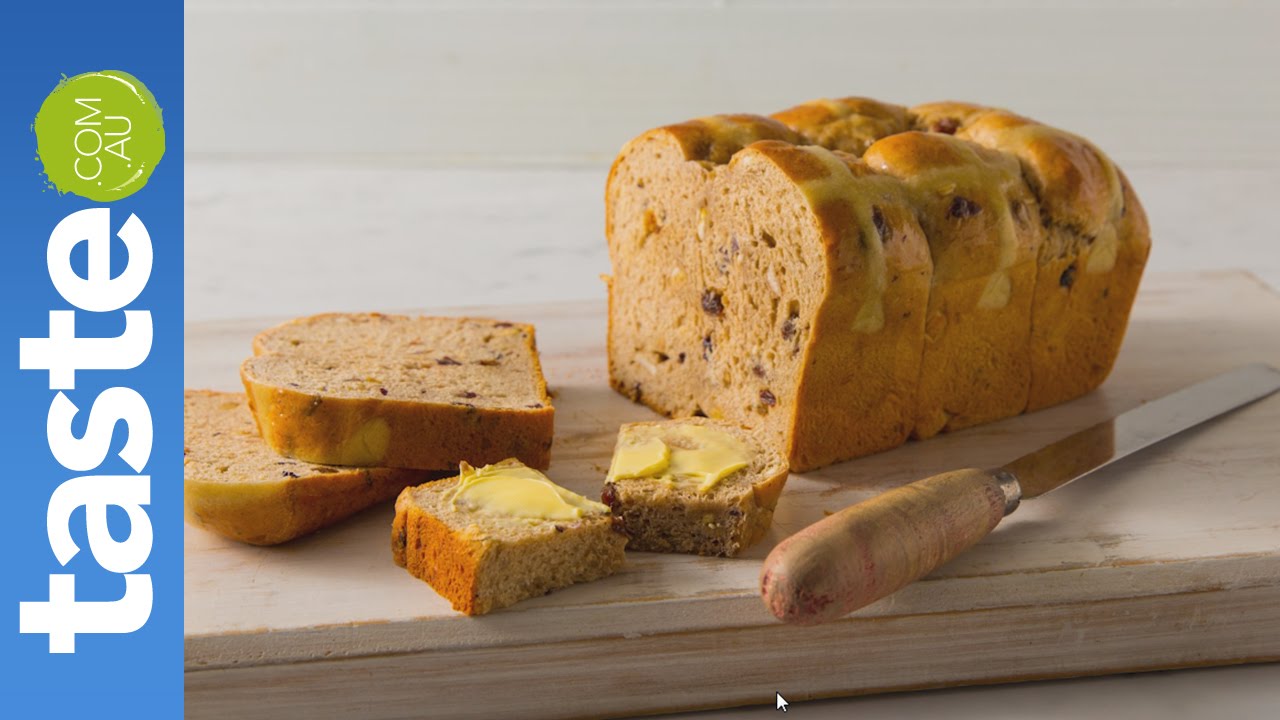 Hot Cross Bun-ana Bread | taste.com.au - YouTube