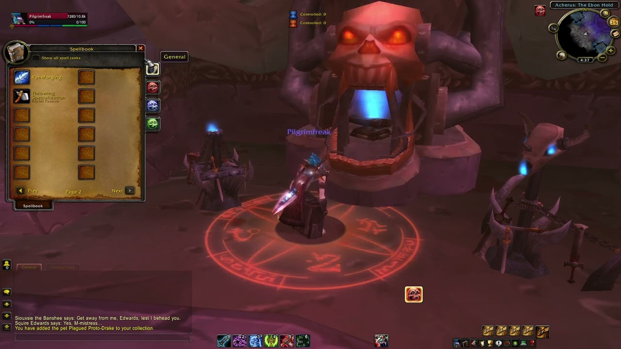 Start a new Death Knight class and Get a Mount in WoW Wrath 5x WoTLK ...