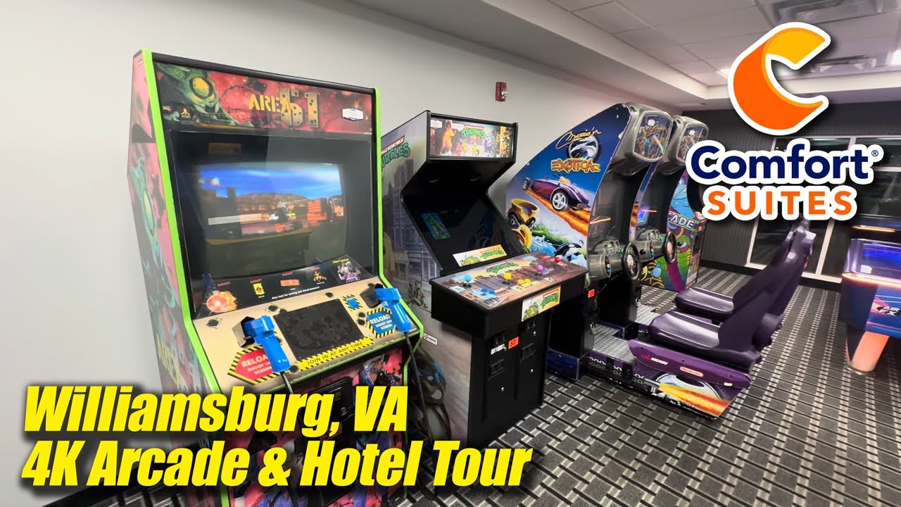 Comfort Suites (Williamsburg VA), 4K hotel & arcade walkthrough & tour ...