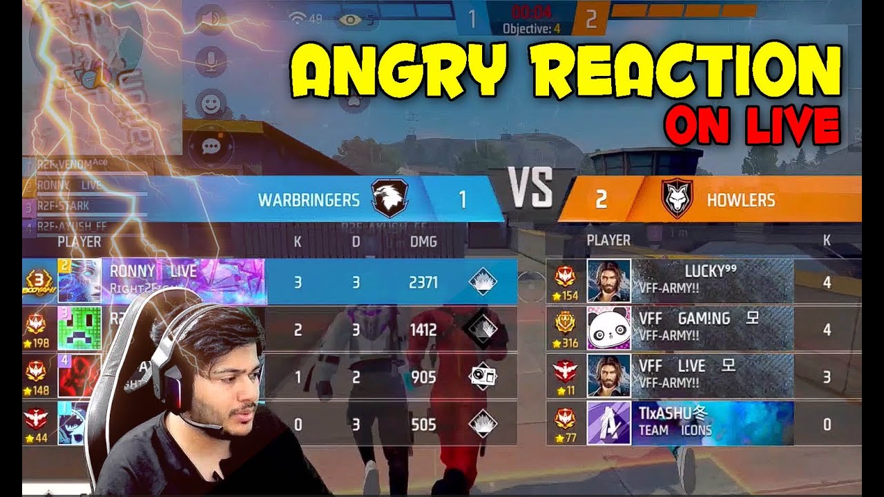 ANGRY REACTIONS ON ME BY @RONNYGAMERR - VFF GAMING #vffgaming #freefire ...