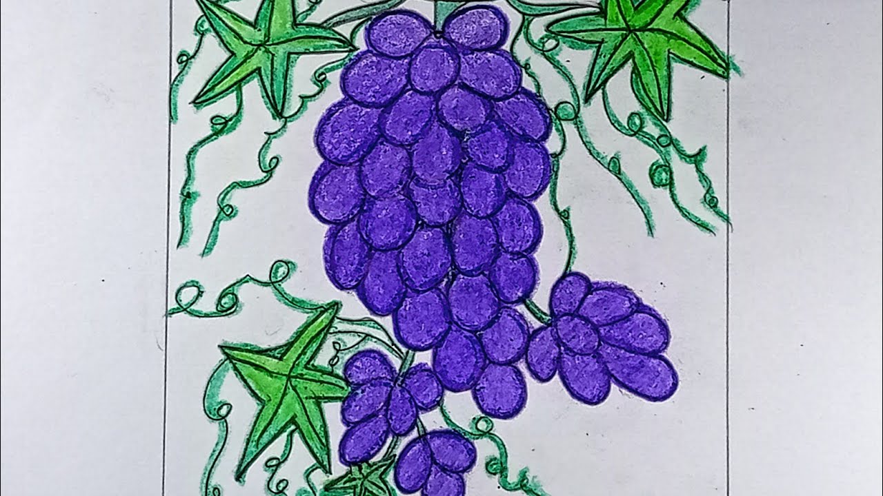#how_ to make grapes| #how_ to draw grapes 🍇 with leaves| #angur kaise ...