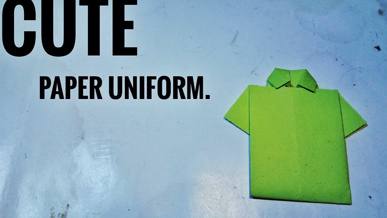 Cute origami paper shart.how to make paper shart.paper uniform. - YouTube