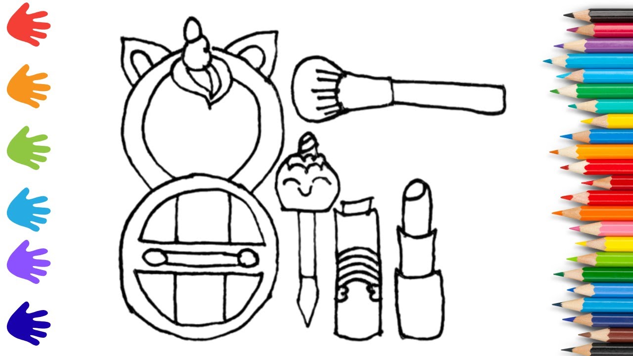 How To Draw cute a makeup box Drawing, Painting & Coloring For Kids and ...