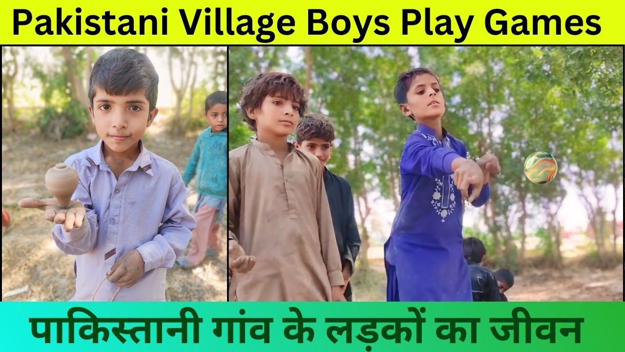 Pakistani Village Life Vlog | Boys Play Games in Sindh | Rural life of ...