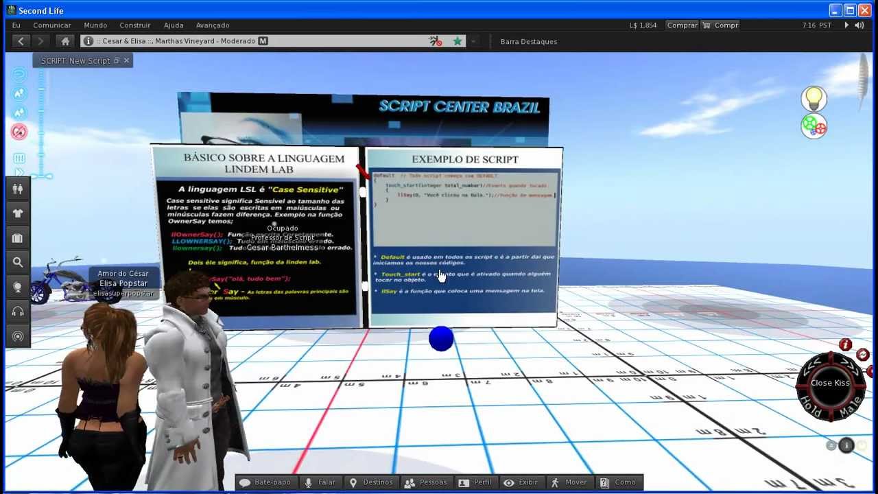 Aula 24 - SL Script - Introdução A Linguagem LSL - Módulo Básico - YouTube