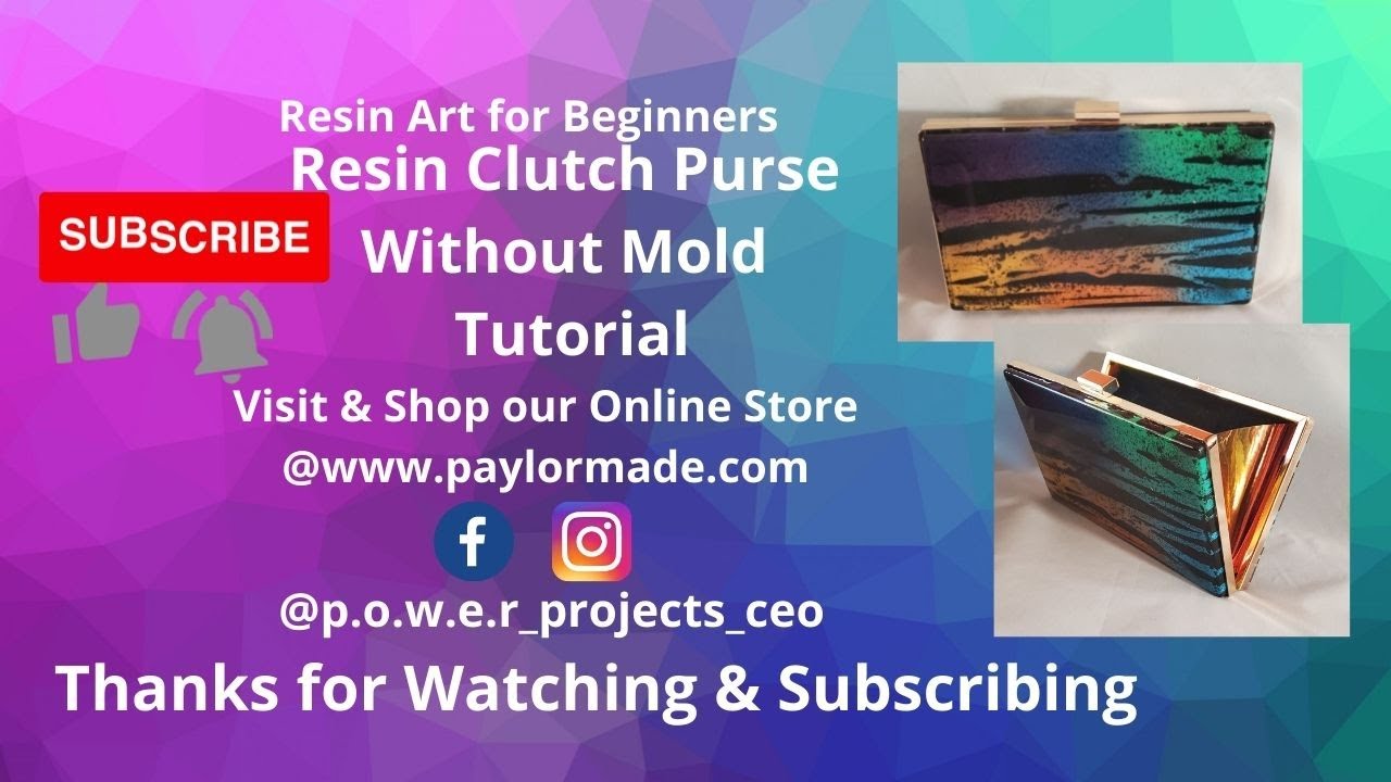 How to Resin a Clutch Purse without a Mold. - YouTube