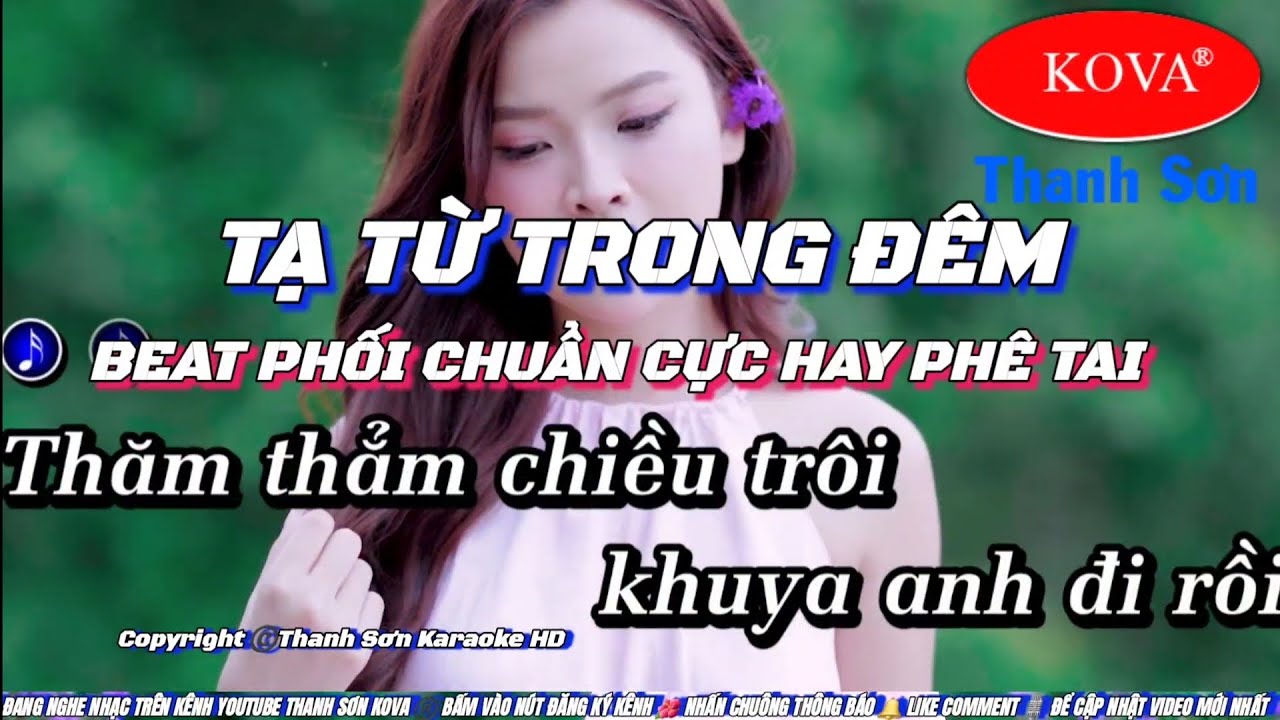 TẠ TỪ TRONG ĐÊM 🌺 KARAOKE TONE NAM RUMBA 🎶 BEAT PHỐI CỰC HAY PHÊ TAI 🎙 ...