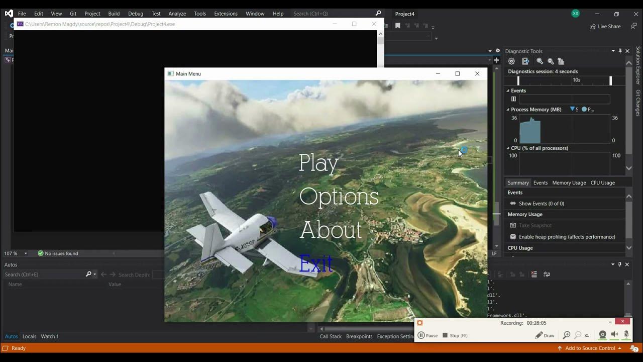 Main Menu in C++ using SFML library - YouTube