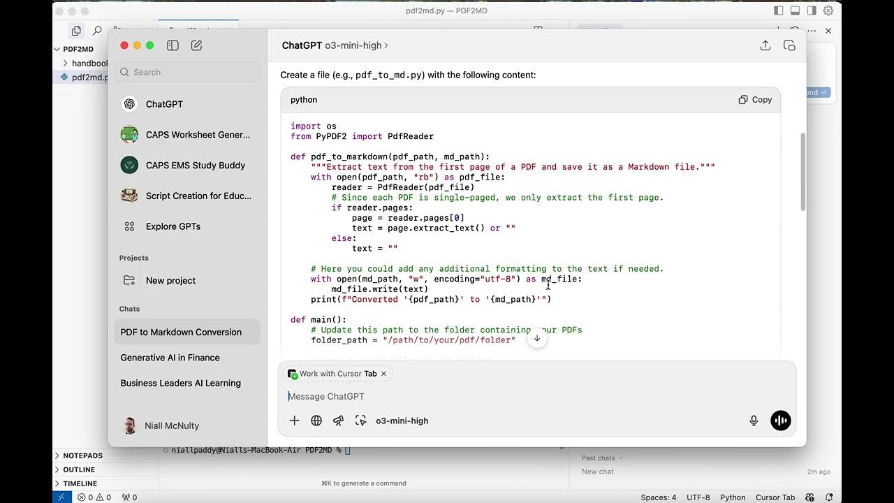 Using cursor AI to debug code - YouTube