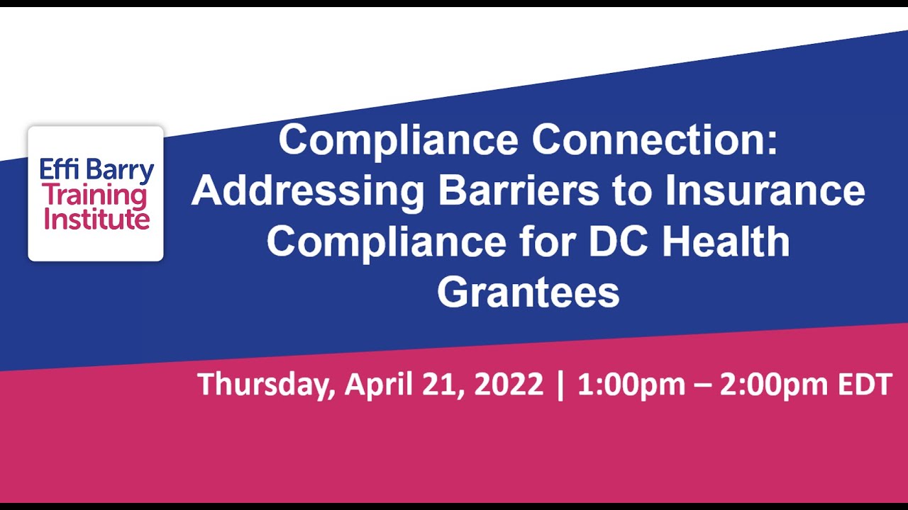 Effi Barry Training Institute - Compliance Connection: Addressing ...