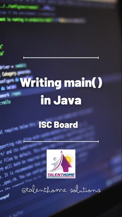 Writing main() in Java - ISC Board #6 - YouTube