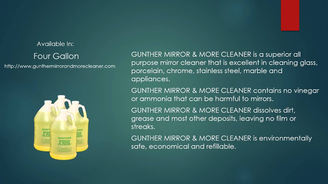 Gunther Mirror Cleaner Commercial - YouTube