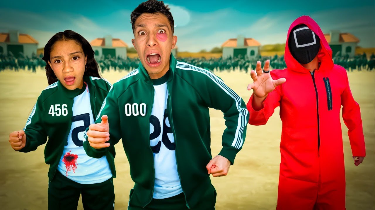 JUGAMOS al JUEGO del CALAMAR EN LA VIDA REAl 🦑☢ - YouTube