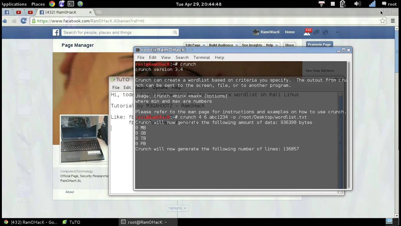 Kali Linux - How to generate Wordlist - YouTube