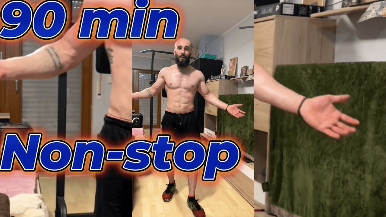 90-Minute Legendary Challenge: 1 Set of Push-Ups, Pull-Ups, and Squats Every Minute!”Non-stop ...