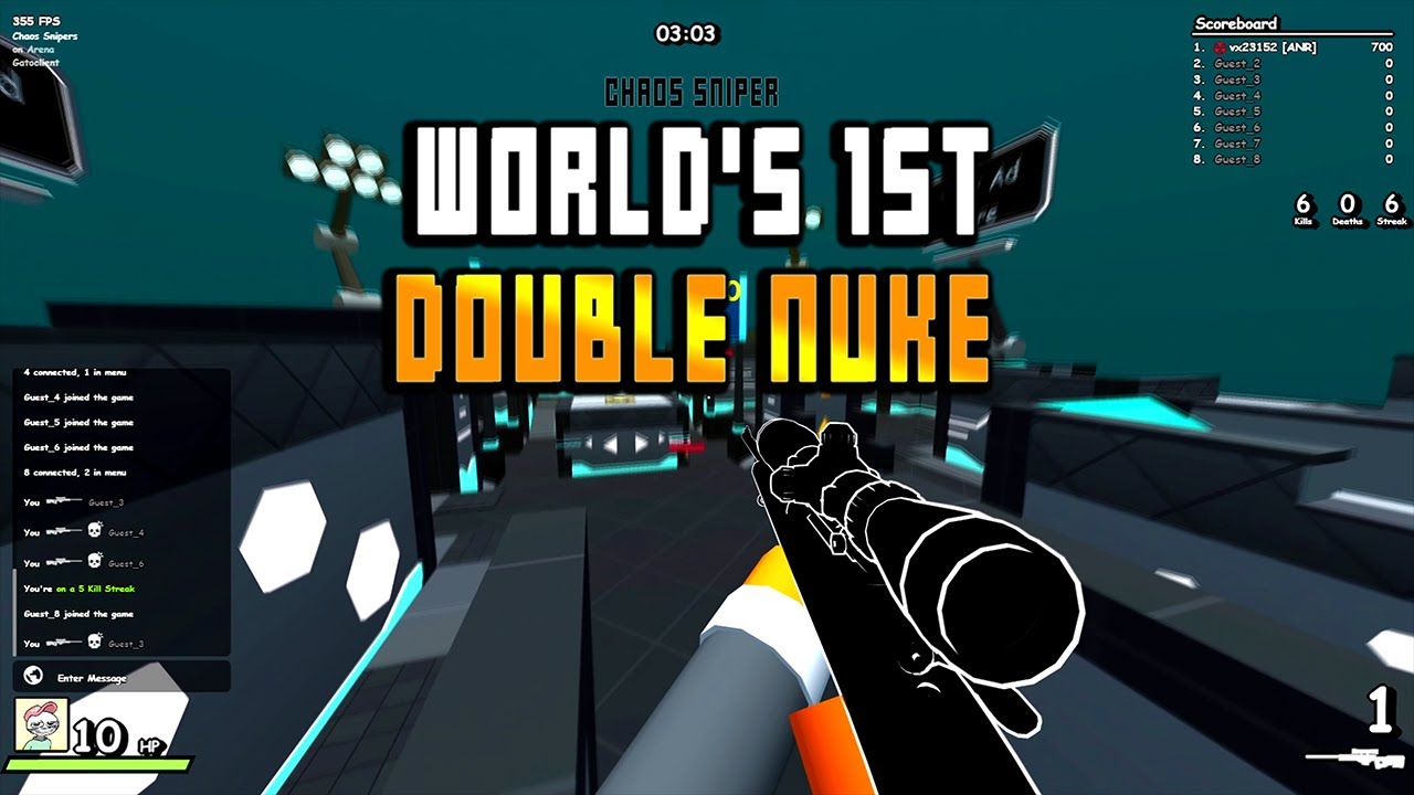 WORLD 1ST CHAOS SNIPER DOUBLE NUKE KRUNKER.io - YouTube