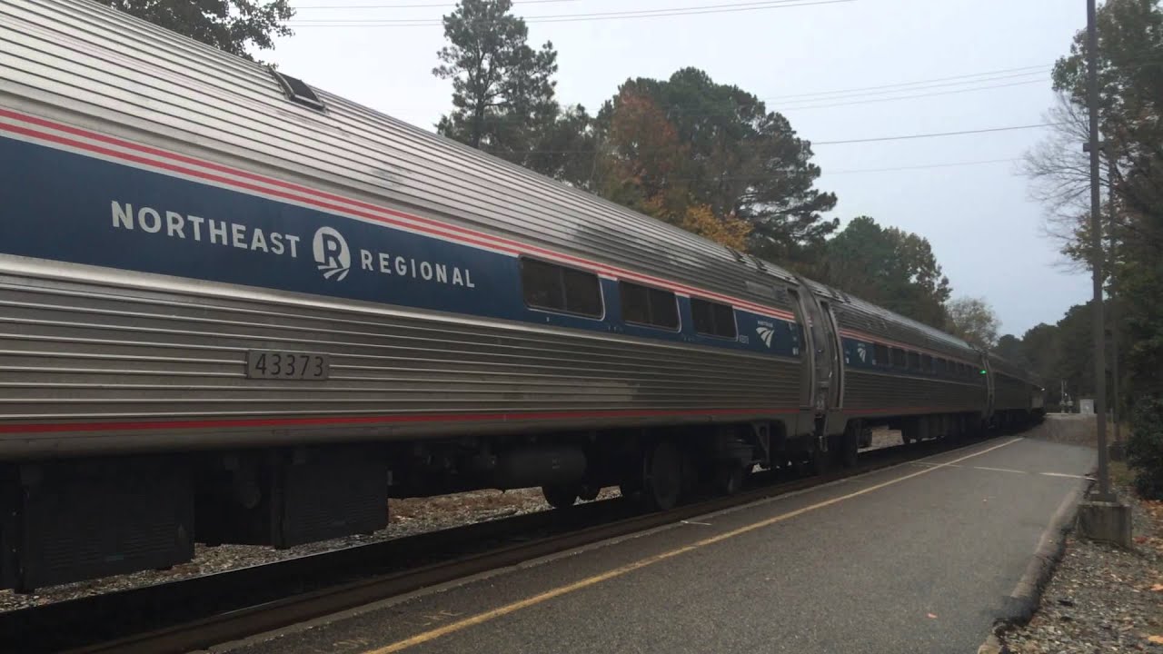 [151101] Amtrak 65 Northeast Regional leaving Williamsburg, VA - YouTube