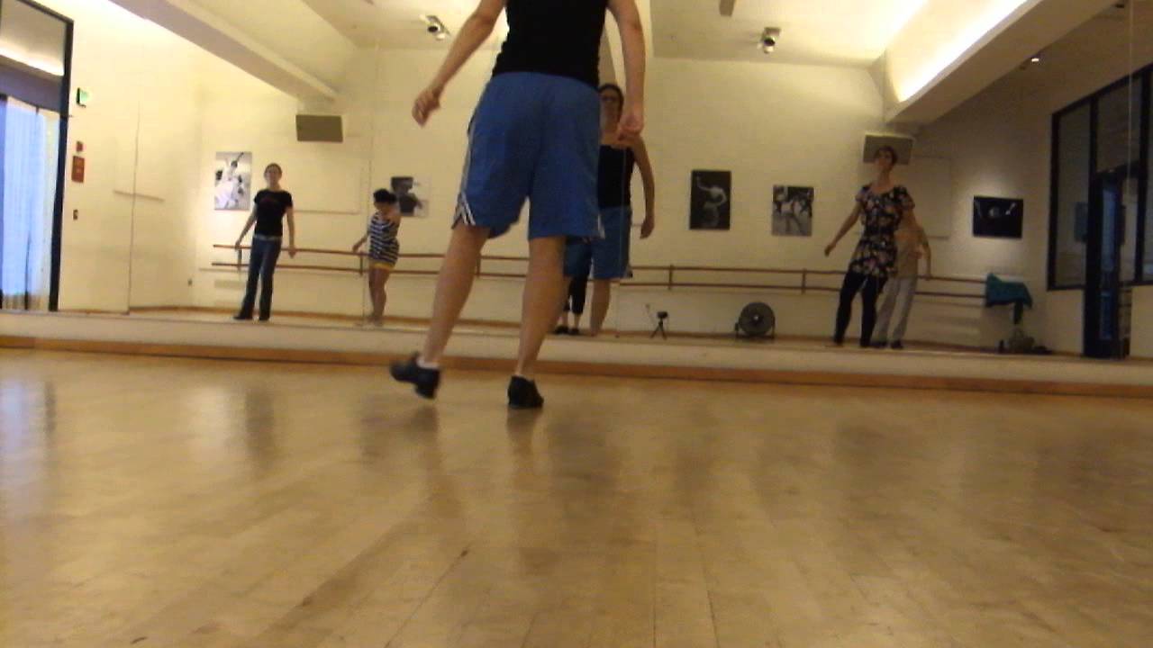 Faster clogging dance practice, slow cued, Feb 2013 - YouTube