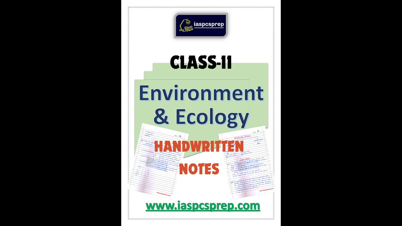 Environment & Ecology Class-11 | Environment and Ecology Handwritten ...