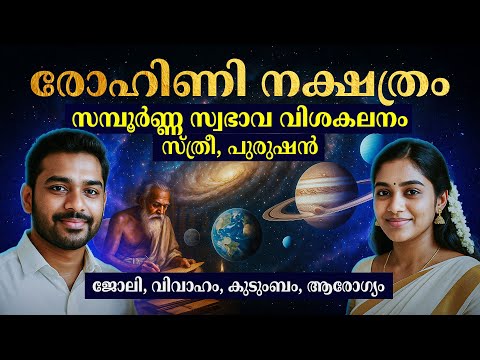 രോഹിണി നക്ഷത്രം  സ്വഭാവ വിശകലനം | Rohini Nakshatra Malayalam | വിവാഹം, ജോലി, സാമ്പത്തികം, ദോഷപരിഹാരം