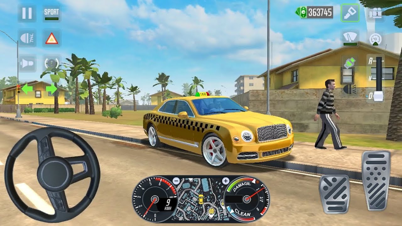 Taxi Car Driving Simulator #15 -Bentley Car Drive and UBER Simulation ...