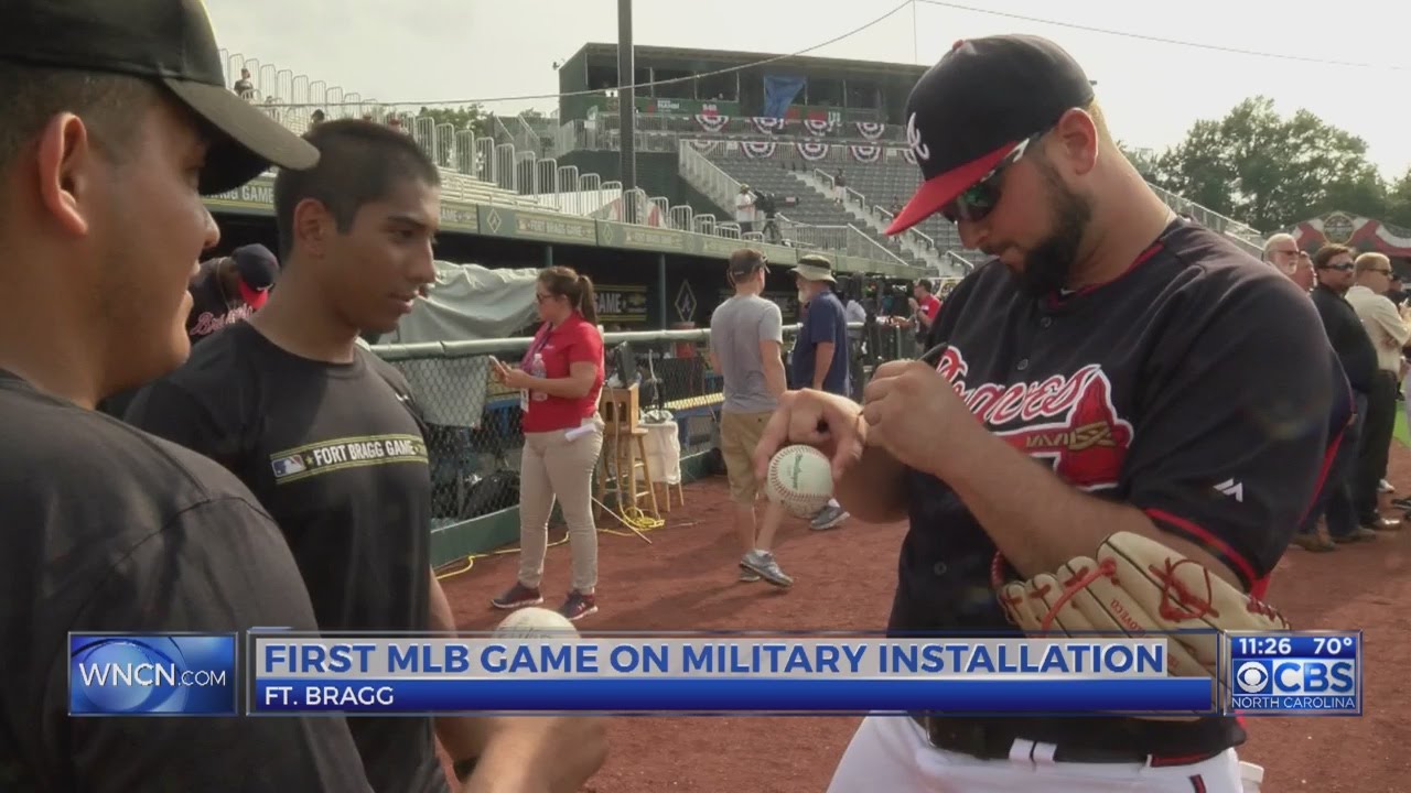 MLB players call Fort Bragg game very special event - YouTube