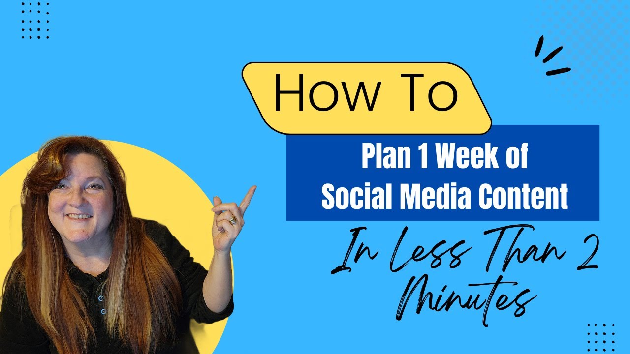 How To Plan 1 Week Of Social Media Content In Less Than 2 Minutes - YouTube