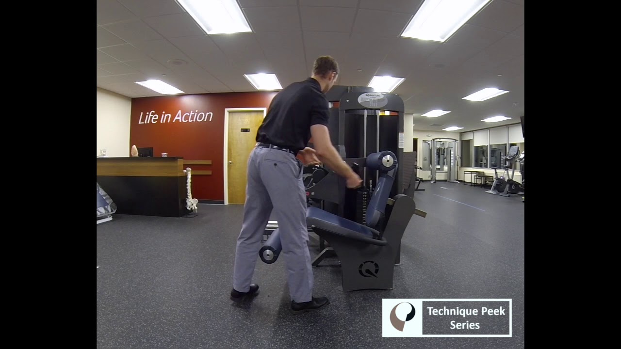 Hip thrusters alternative using Leg Extension Machine | Technique Peek ...