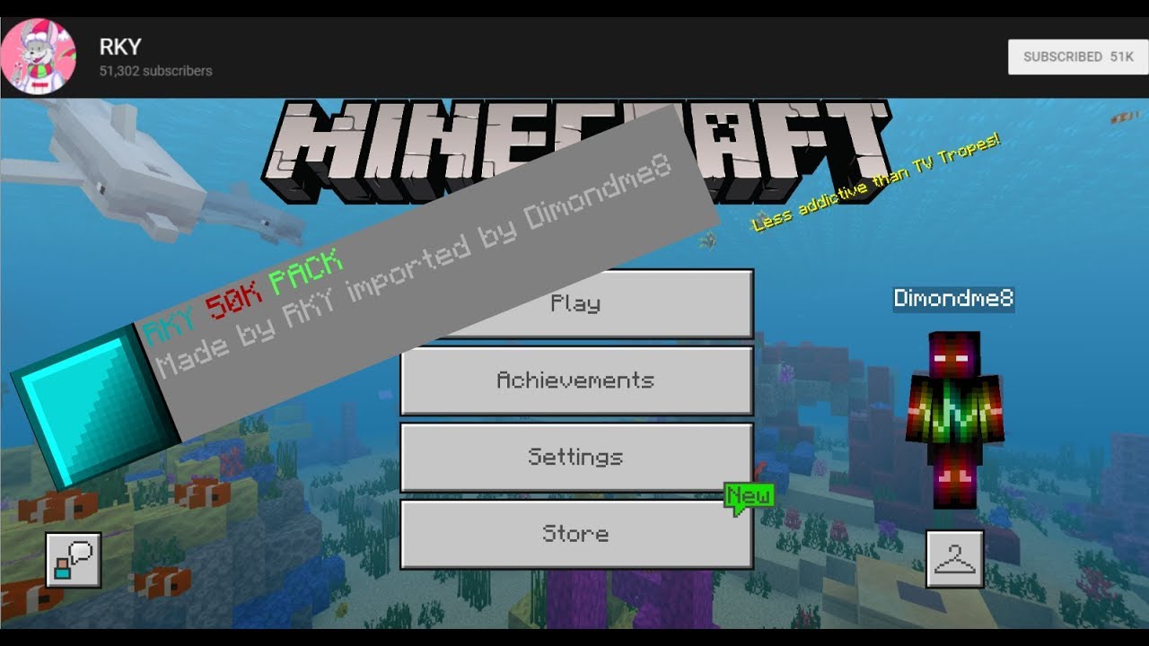 Texture Pack Tuesday | RKY 50K Pack Minecraft Pocket Edition - YouTube