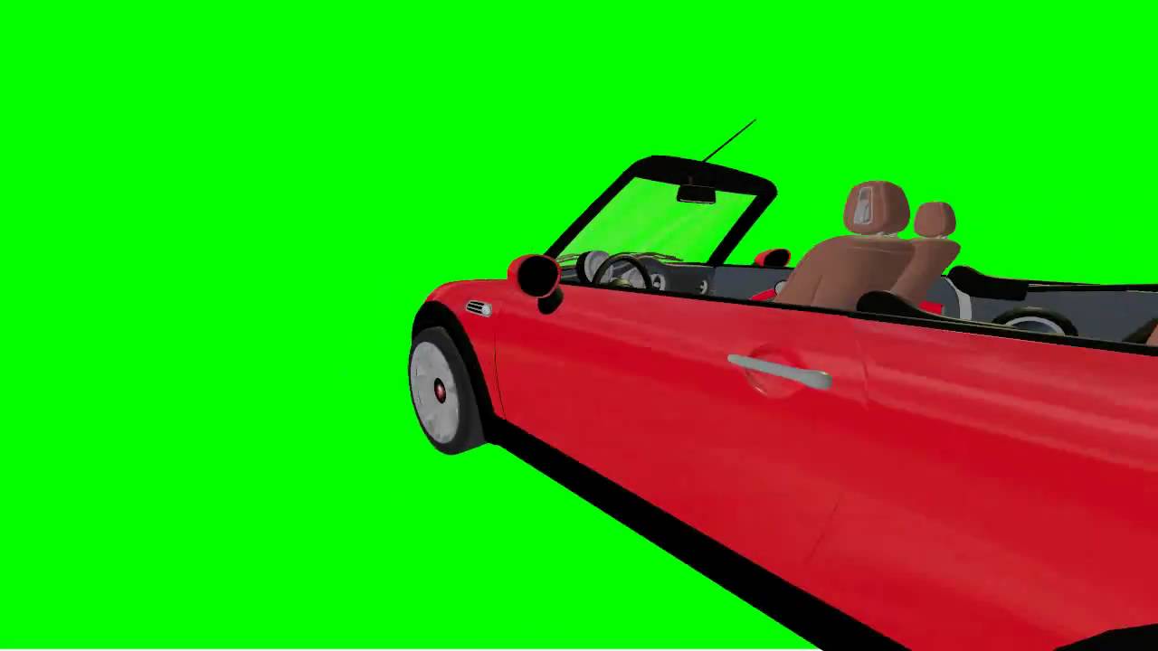 Green screen mini car animation - YouTube