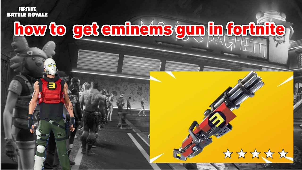 How to get Fortnite's new (rap gods minigun Eminem)[Tutorial]!!! - YouTube