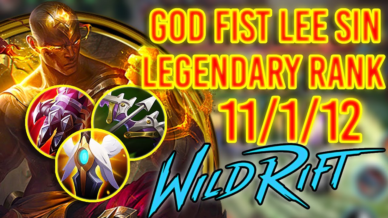 WILD RIFT: GOD FIST LEE SIN JUNGLE IN LEGENDARY RANK (BUILD AND RUNES ...