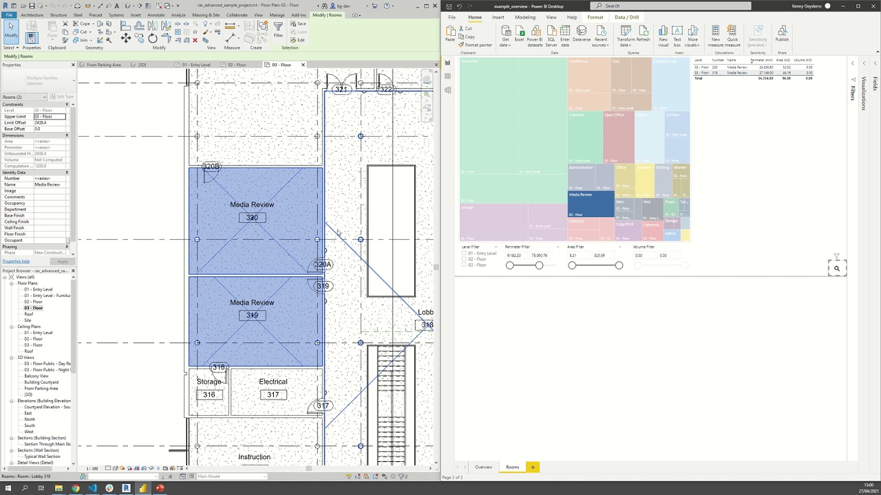 Use Power BI to query your LIVE Revit model - YouTube