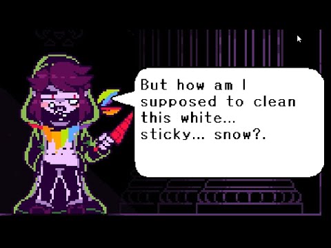 giving snowman piece to StoryShift chara