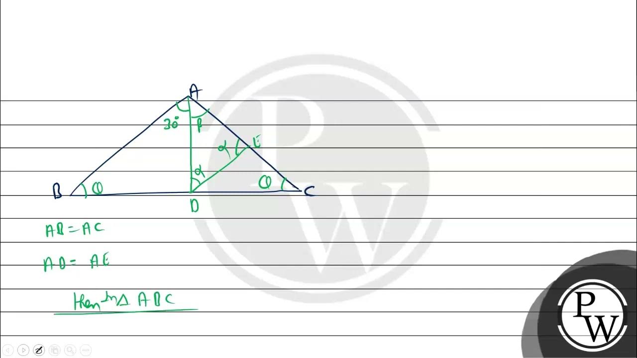 Triangle \( \mathrm{ABC} \) is isosceles with \( \mathrm{AB}=\mathrm{AC} \). The measure of angl ...