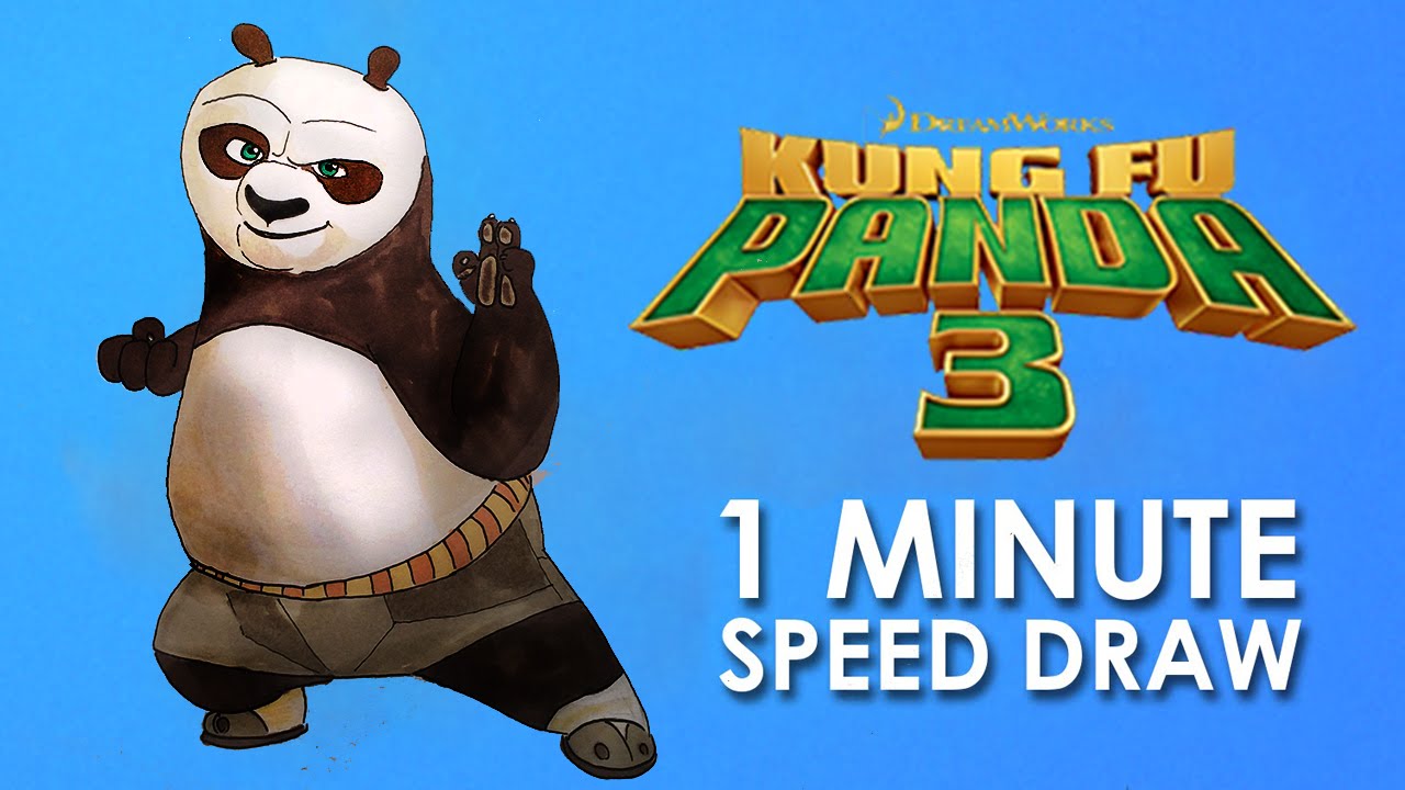 How To Draw Po From Kung Fu Panda 3 Step By Step Easy Drawing Lesson ...