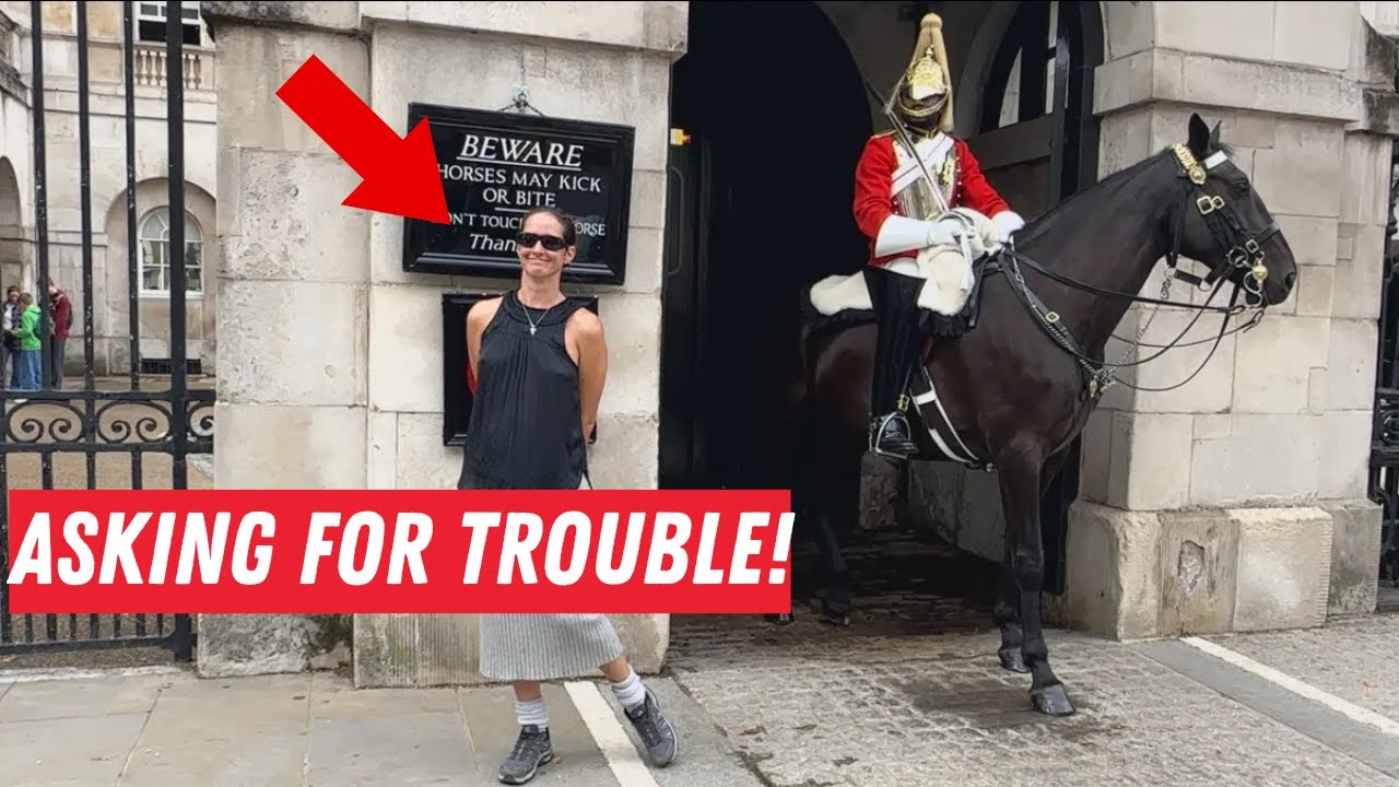 She Tried to Trigger the Guard — One Foot Over the Line! - YouTube