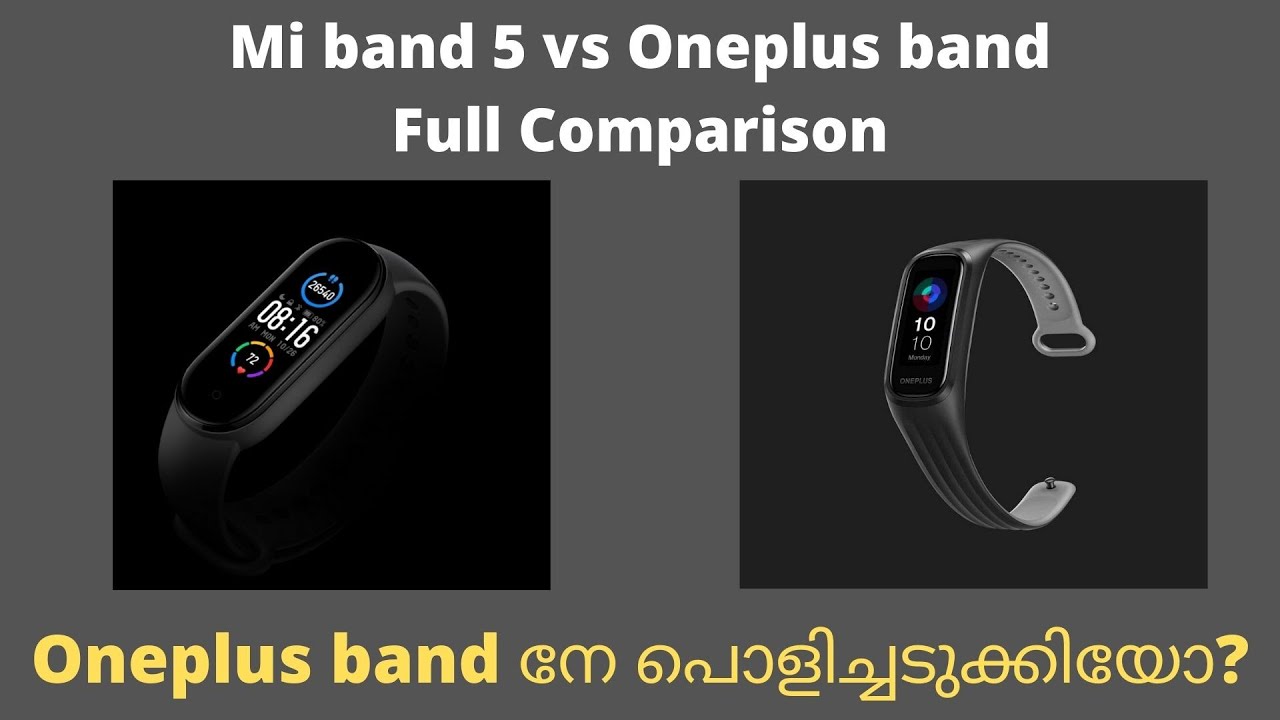 Mi band 5 vs Oneplus band Full Comparison - Oneplus band നേ ...
