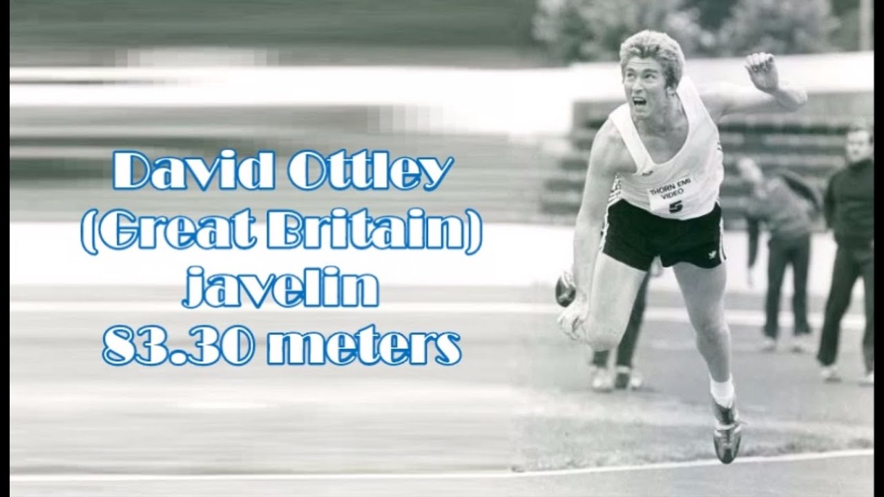 David Ottley (Great Britain) javelin 83.30 meters Loughborough on 12th June 1983 - YouTube