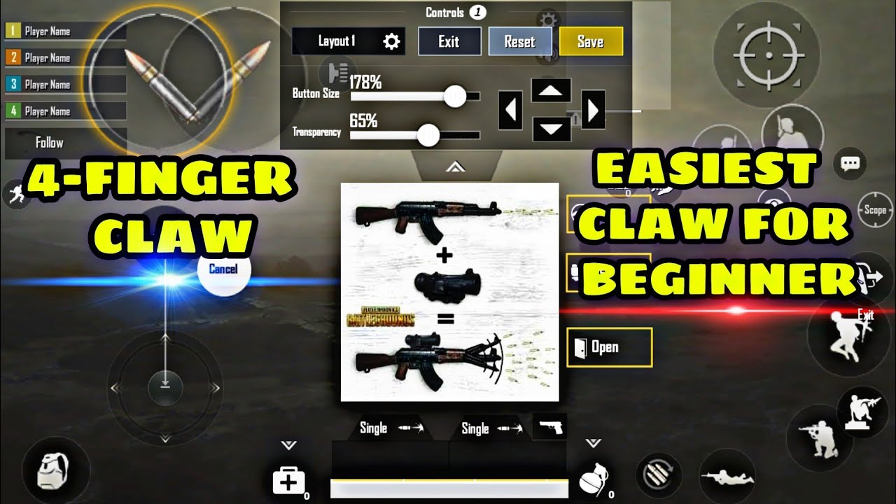 HOW TO CLAW IN PUBG MOBILE EASILY || 4-FINGER CLAW || DRILLS ll - YouTube