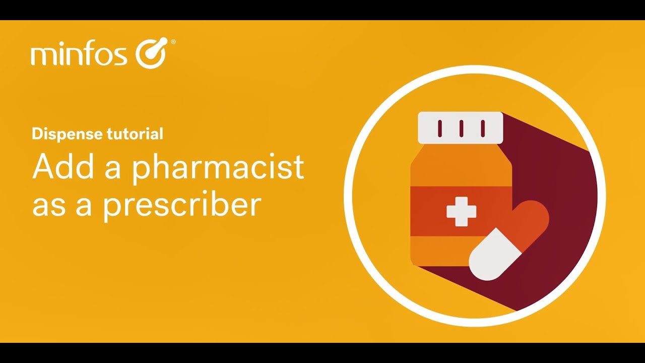 Add a pharmacist as a prescriber in Minfos - YouTube