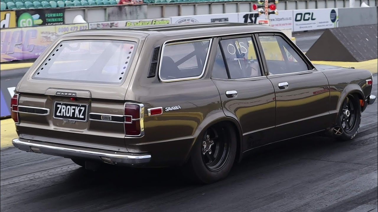 700HP Mazda 808 Wagon does 9's !!!!!! ( L0R0TA ) - YouTube