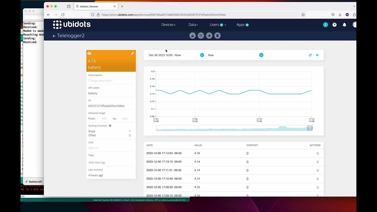 Send data with POST command to Ubidots using cellular - YouTube