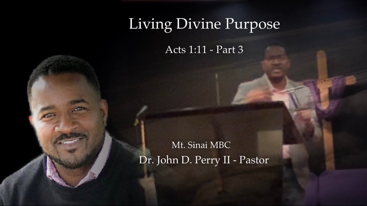 Living Divine Purpose - Pastor John D. Perry II - Mt. Sinai MBC of ...